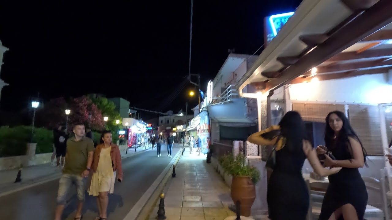 SIDARI-NIGHTLIFE WALK TOUR- Corfu ,Greece-2023 - [4k]-7 - YouTube
