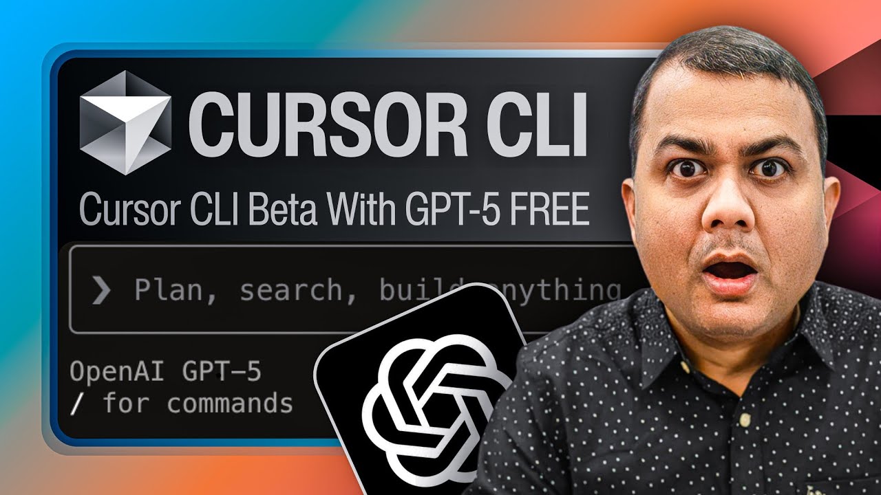 NEW Cursor CLI with GPT-5 (100% FREE) – Full Tutorial & Live Demo | 347 - YouTube