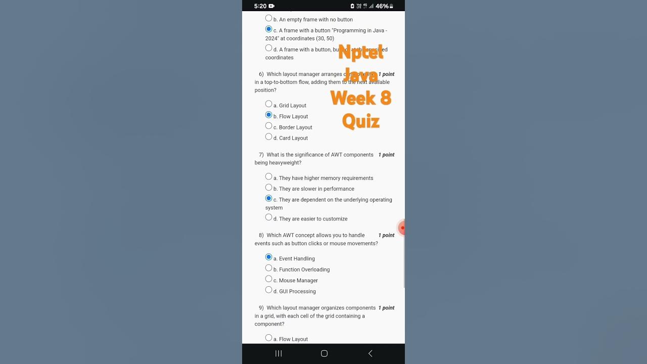 Nptel Java Week 8 Assignment Answers Viralshort Nptelcourseanswers Youtube
