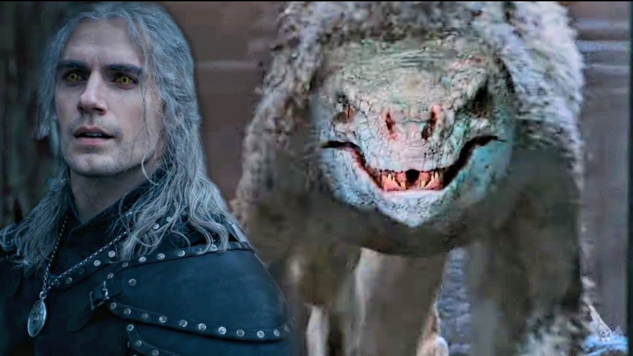 The Witcher 2x08 | Geralt Fight Scene Giant Basilisk - YouTube