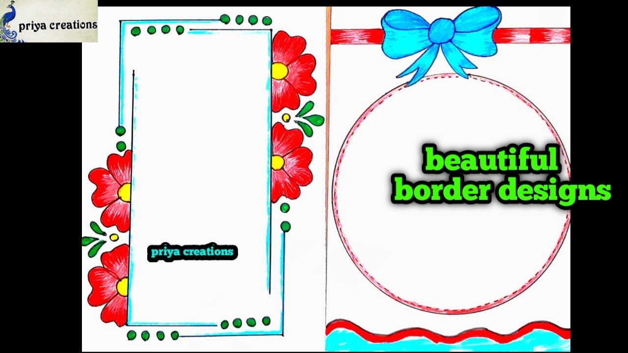 Assignment front page design handmade | paper border design | 2 simple ...