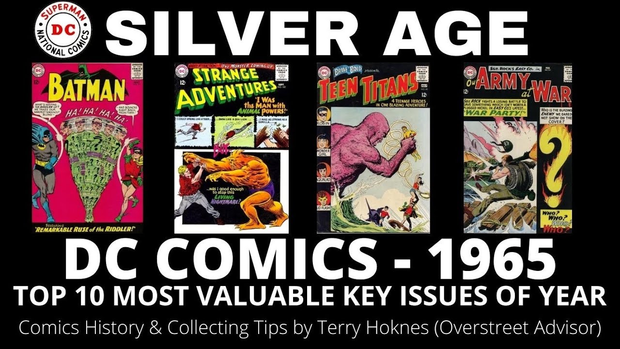 SILVER AGE DC Comics 1965 Top 10 Most Valuable key issues comic book ...