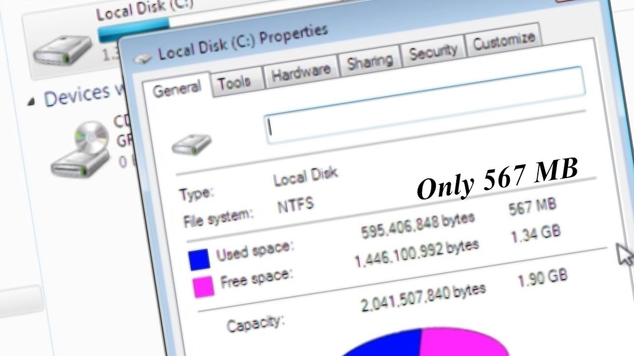 500 MB Windows 7 - YouTube