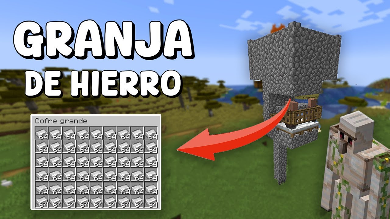 COMO HACER una GRANJA de HIERRO | Minecraft 1.20.6 - YouTube