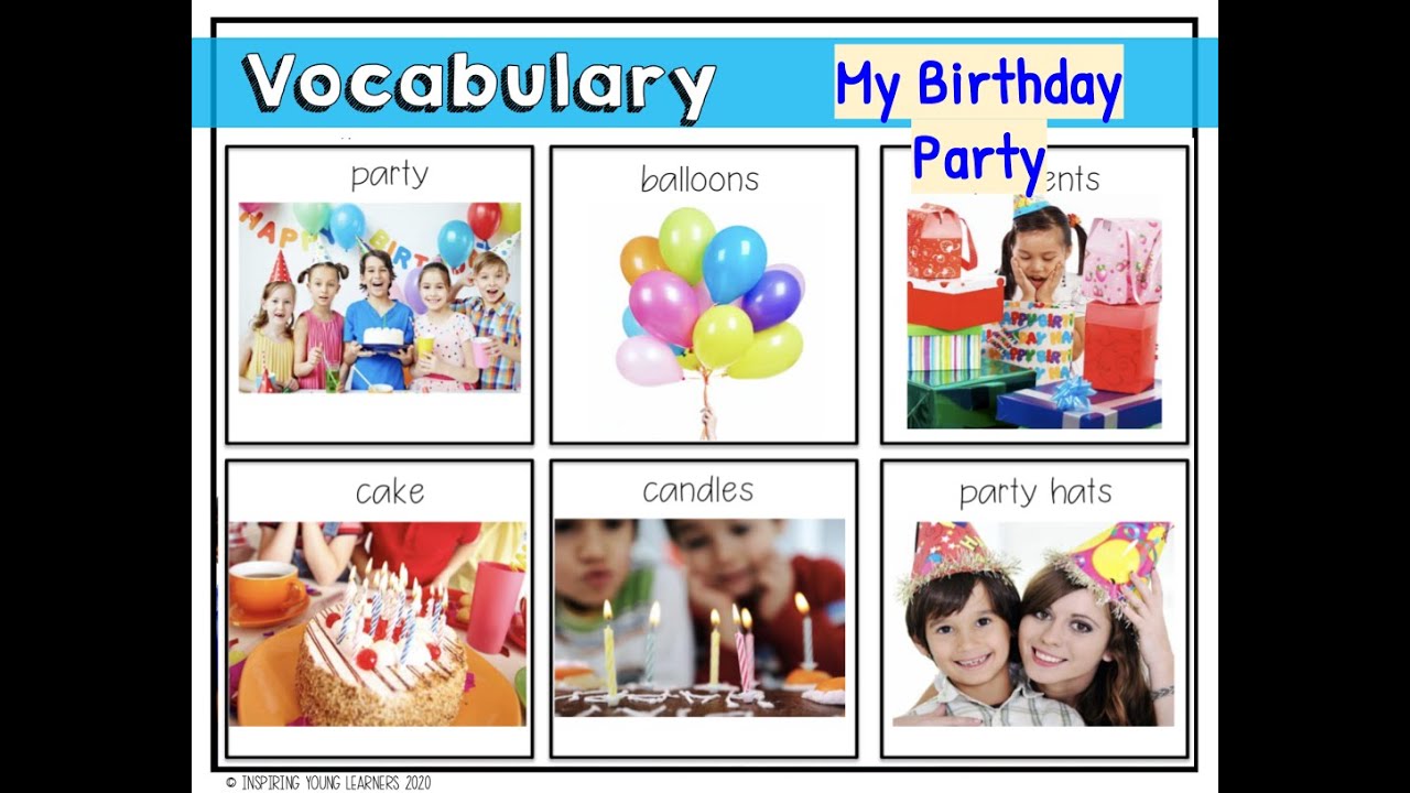 VOCAB - 4.15 My Birthday Party and Singular Plural nouns Unit 4, Week ...