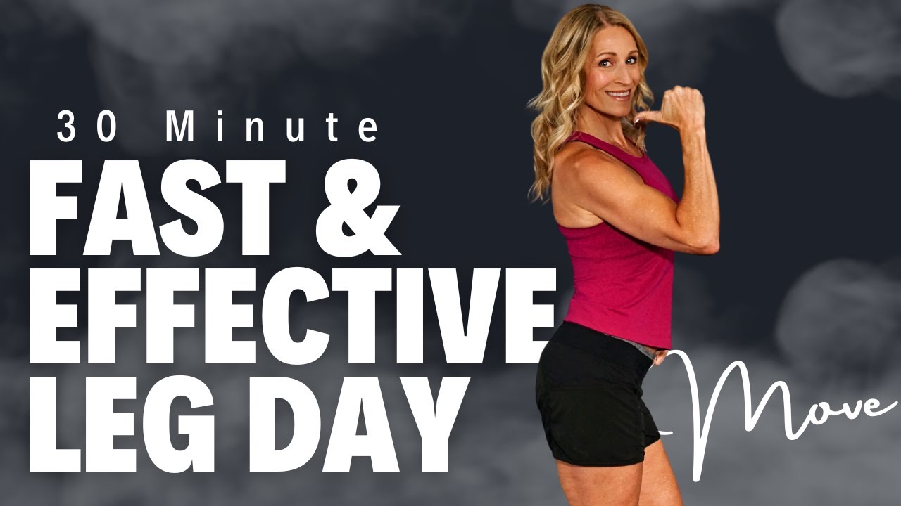 30 Minute Fast and Effective Leg Workout | Quads, Glutes, Hamstrings ...