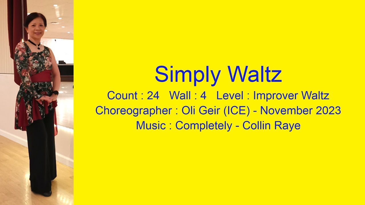 Simply Waltz Line Dance Walk Thru & Demo - YouTube