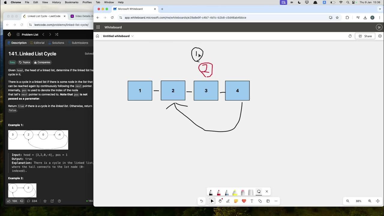 141. Linked List Cycle 解説 - YouTube