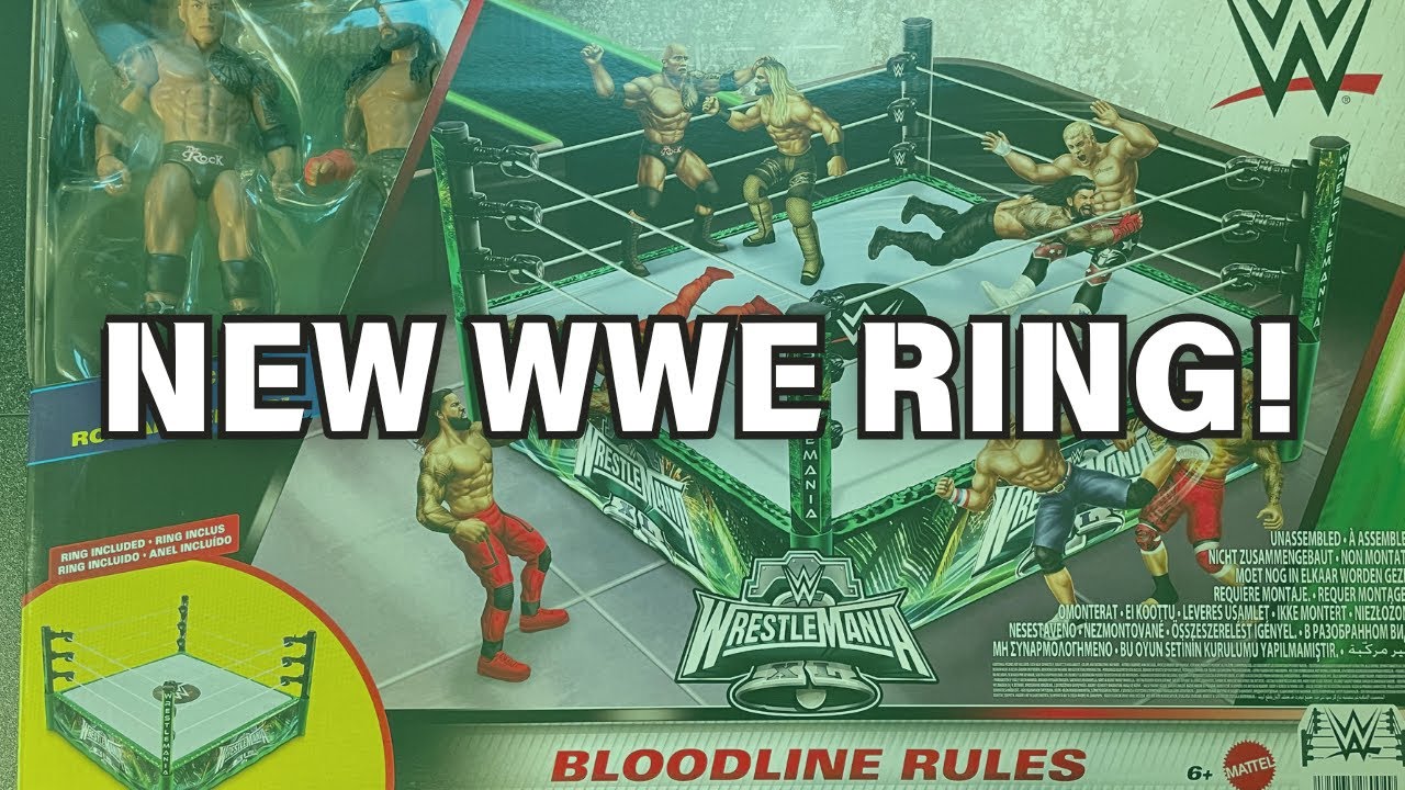 Unboxing Mattel's WrestleMania 40 Bloodline Rules Ring for WWE Figures ...