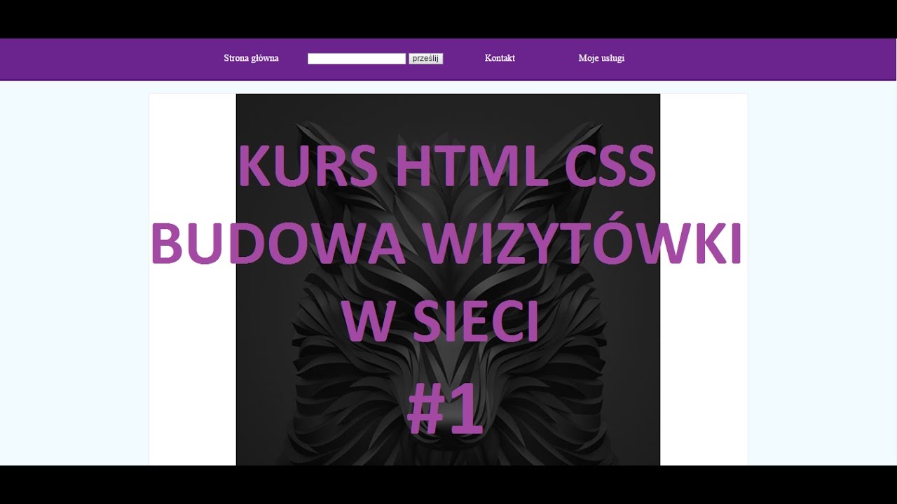 HTML CSS budowanie strony: wizytówka w sieci cz.1 - YouTube