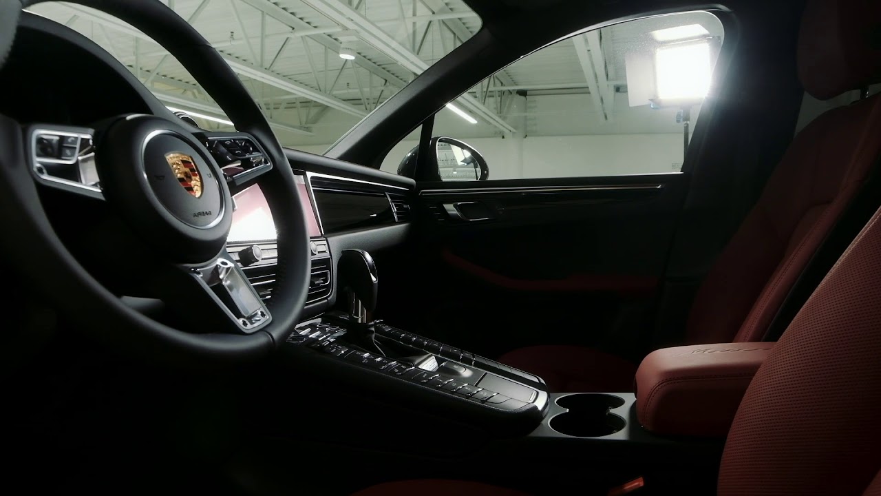 2019 Porsche Macan S Volcano Grey on Garnet Red - YouTube