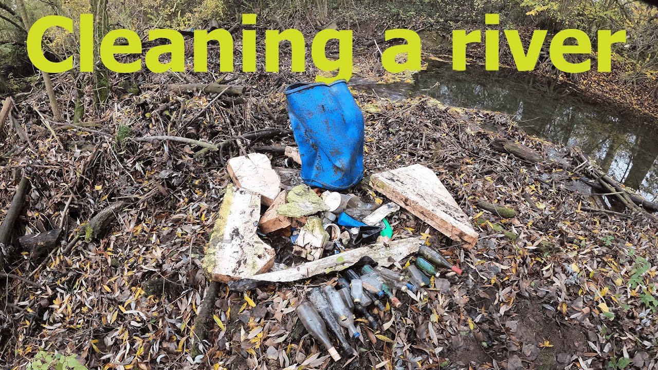 Cleaning a dirty river by myself! | Pick up trash! - YouTube