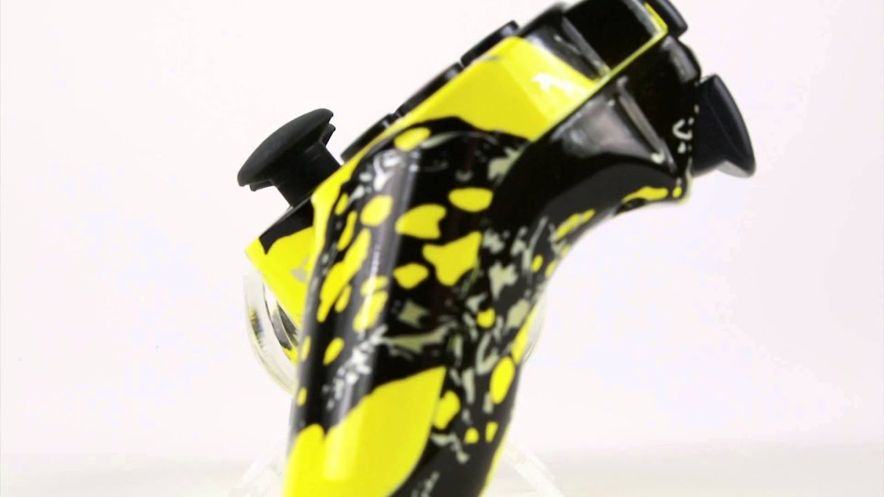 Yellow Splatter - PS3 - Custom Controllers - Controller Chaos - YouTube
