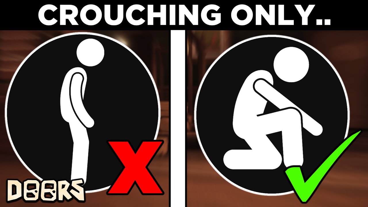 TRYING The Crouch-Only Challenge In DOORS.. [Roblox Doors] - YouTube