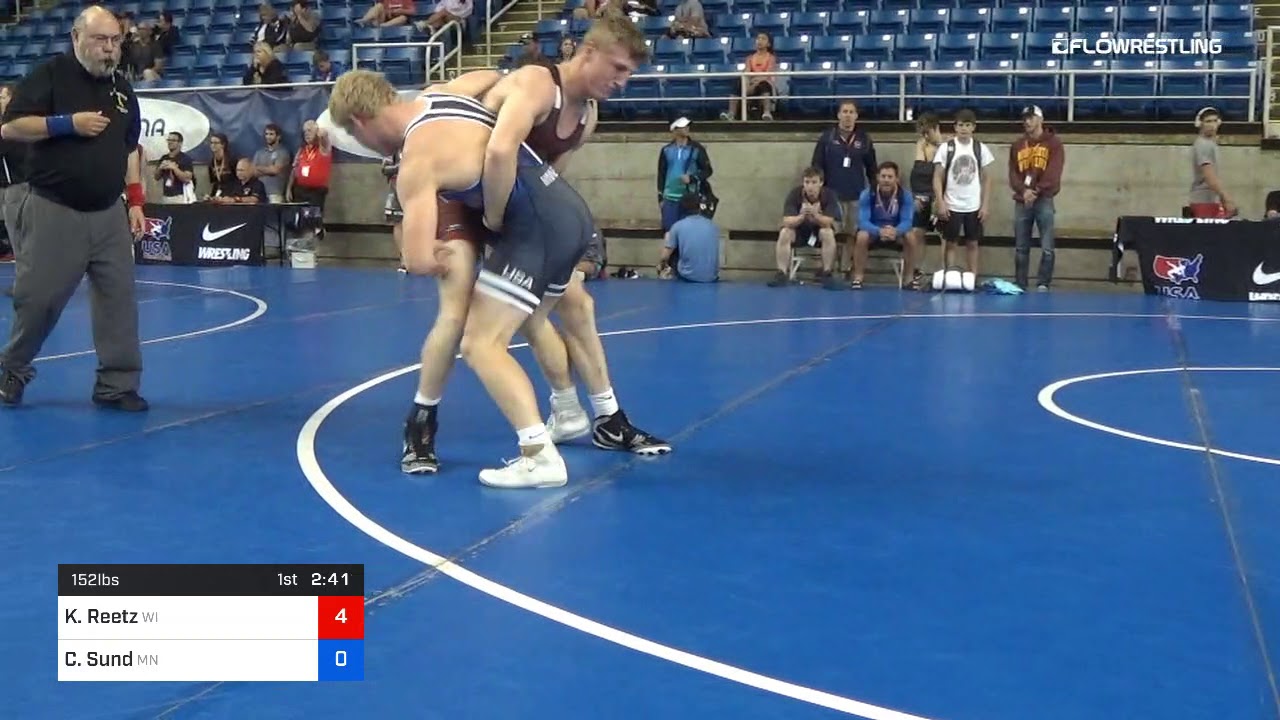 152 Lbs Rnd Of 32 Kaden Reetz Wisconsin Vs Colton Sund Minnesota - YouTube
