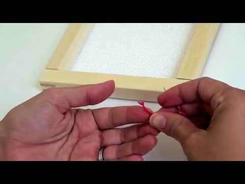 How to Start a Waste Knot in Needlepoint - YouTube
