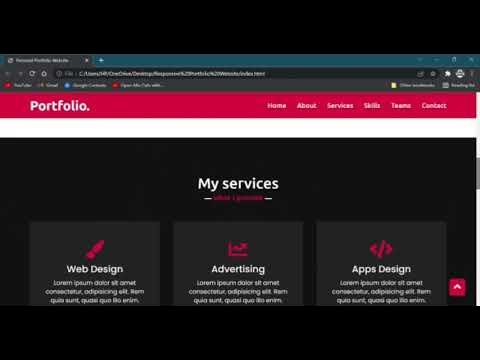 Simple Portfolio Using HTML and CSS || How To Create a Simple Portfolio ...