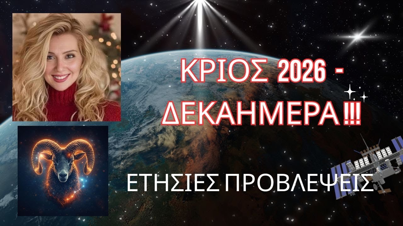 ΕΤΗΣΙΕΣ ΠΡΟΒΛΕΨΕΙΣ ΑΝΑ ΔΕΚΑΗΜΕΡΑ!! ΚΡΙΟΣ 2026 #αστρολογία #2026 - YouTube