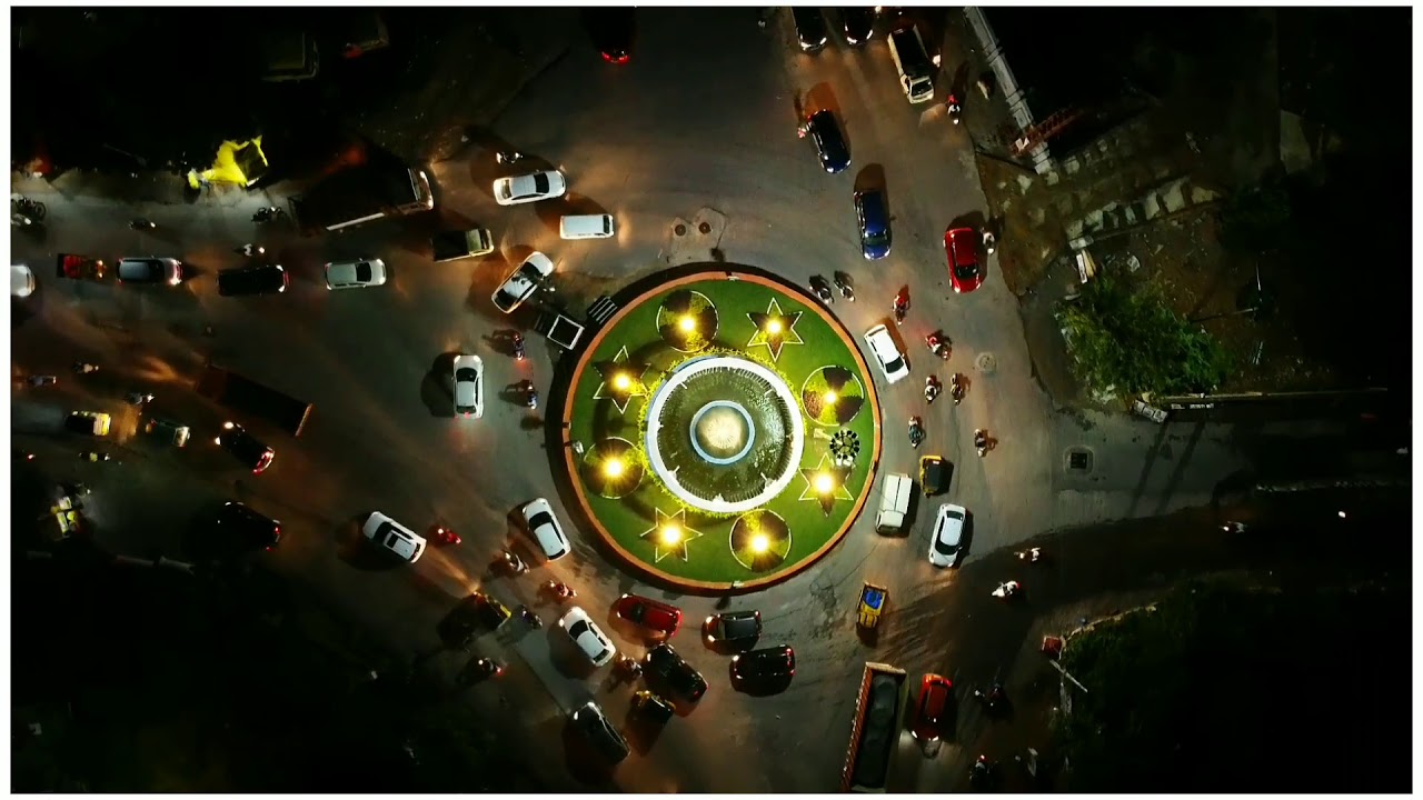 Night Aerial view of Hyderabad - YouTube