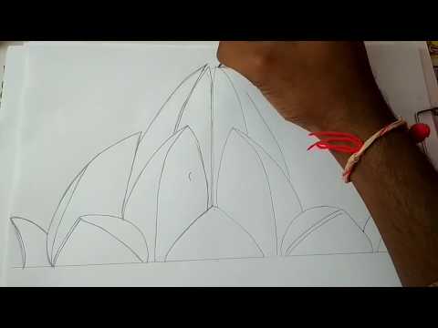 Drawing Lotus Temple # Part 2 - YouTube