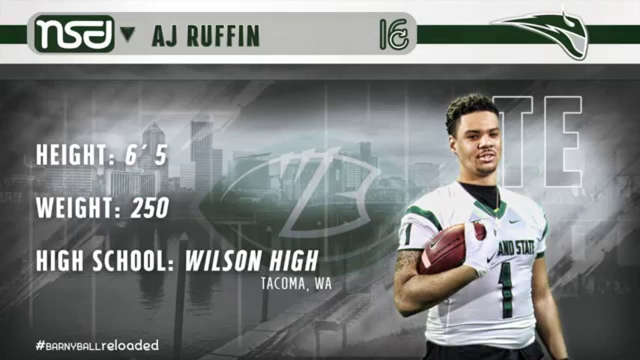 Highlights of 2016 Portland State Football Signee AJ Ruffin (Tight End ...