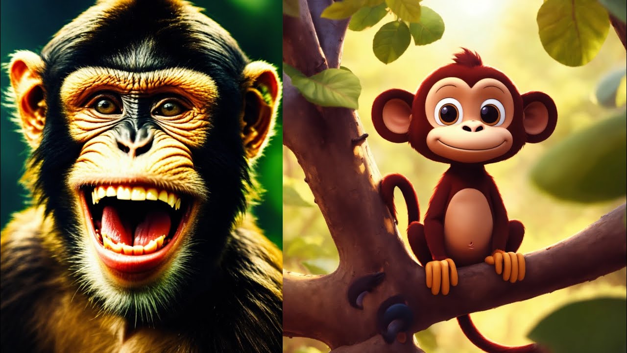 the animal cartoon bandar wala monkey wala bahut Achcha cartoon hai ...