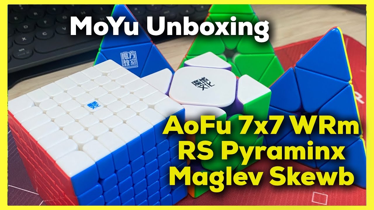 MOYU Unboxing - 7x7 Skewb Pyraminx AoFu WRm WeiLong RS - YouTube