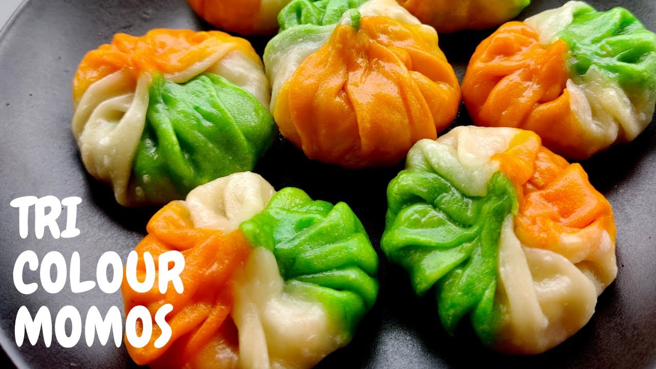 Tricolour Momos | MAKING COLOURFUL MOMOS | रंग बिरंगे मोमोज़ कैसे बनाएं ...