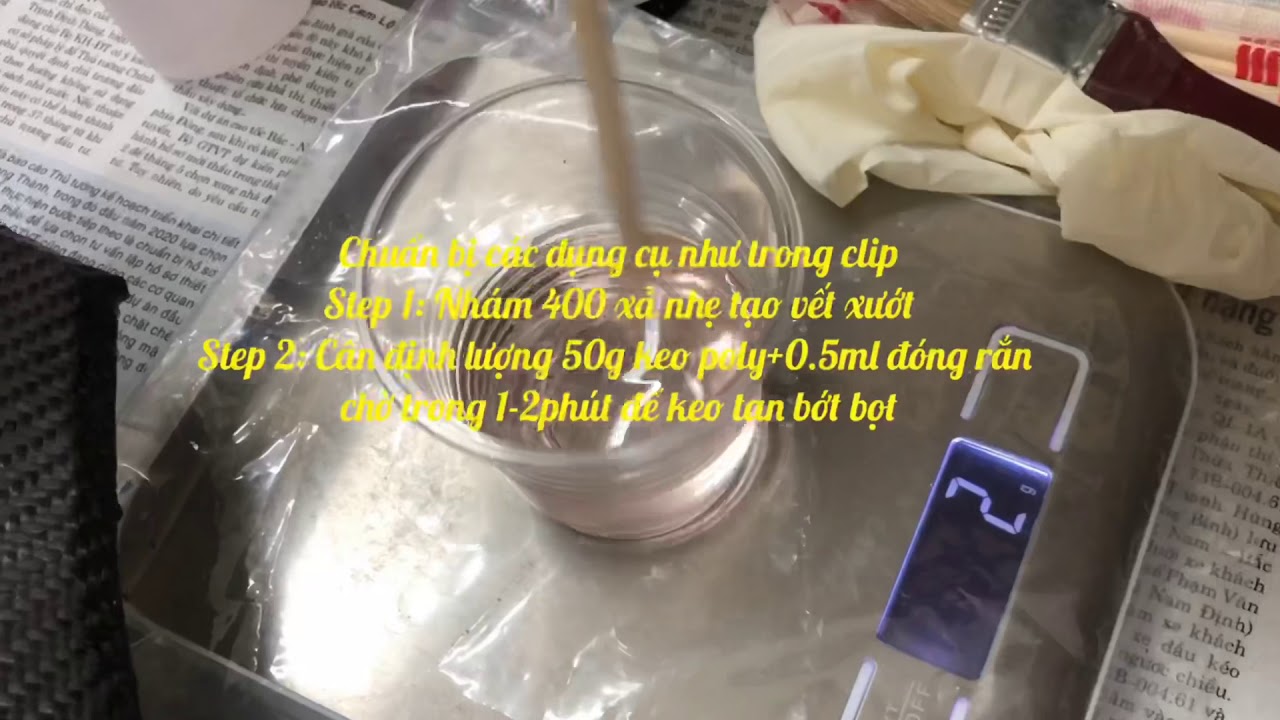 Hướng dẫn pha keo poly - YouTube