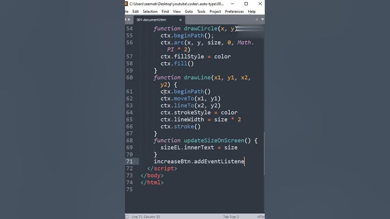 Drawing App Html Css And Javascript Youtube
