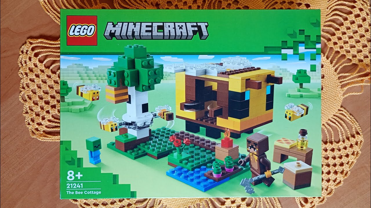 LEGO Minecraft 21241 The Bee Cottage. Unboxing and slowa pace building ...