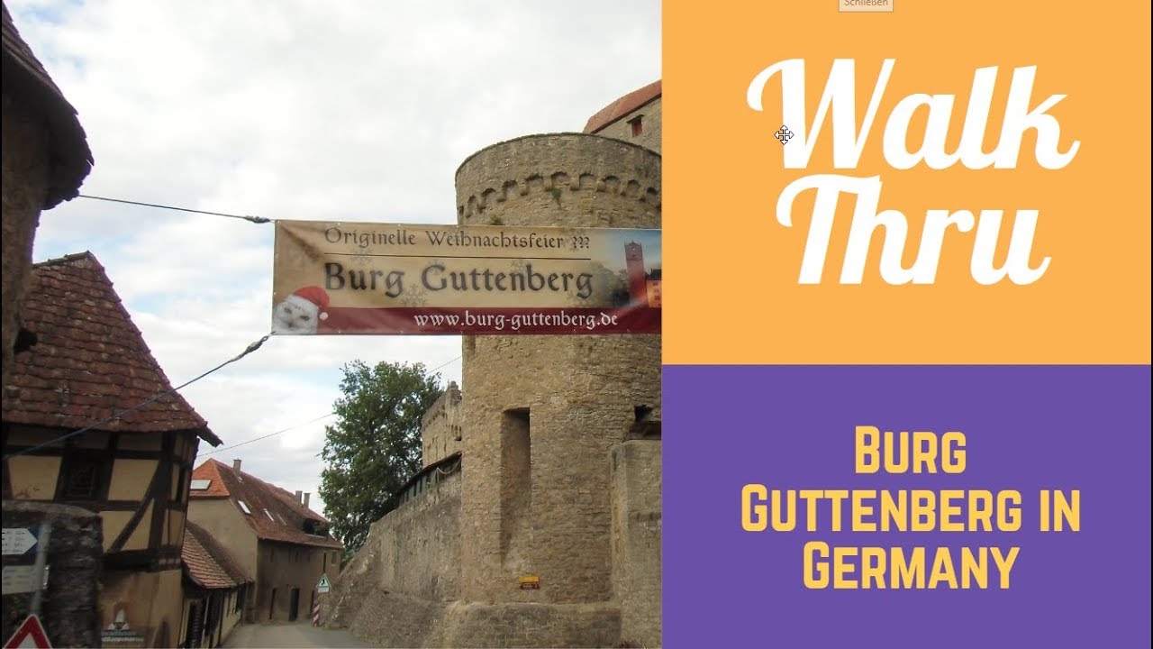 Walking through: Burg Guttenberg in GERMANY - YouTube