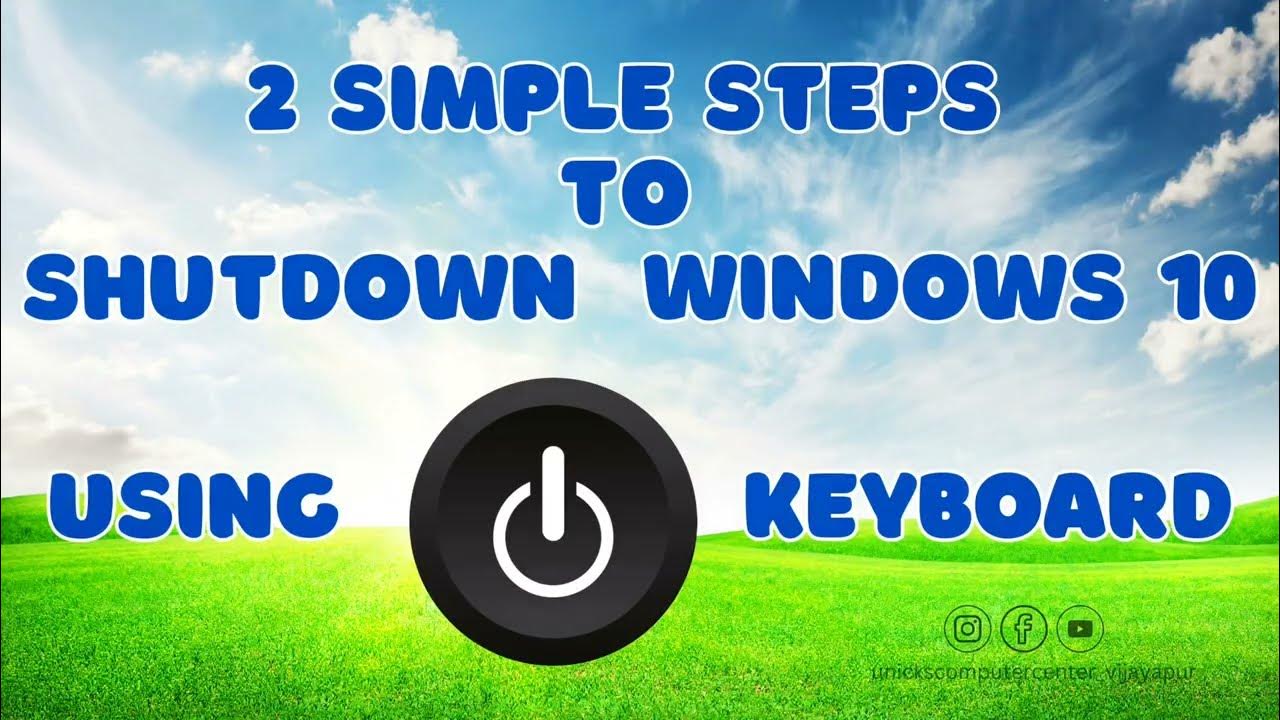 2 Simple Steps to Shutdown Windows using keyboard ⌨️ shortcut key 🔑 # ...
