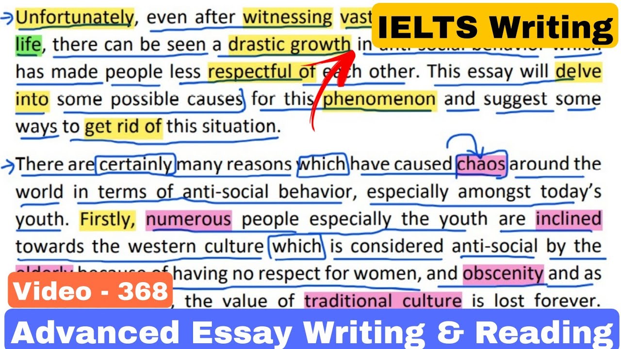How to improve English Reading - Advanced IELTS Essay - Writing Task ...