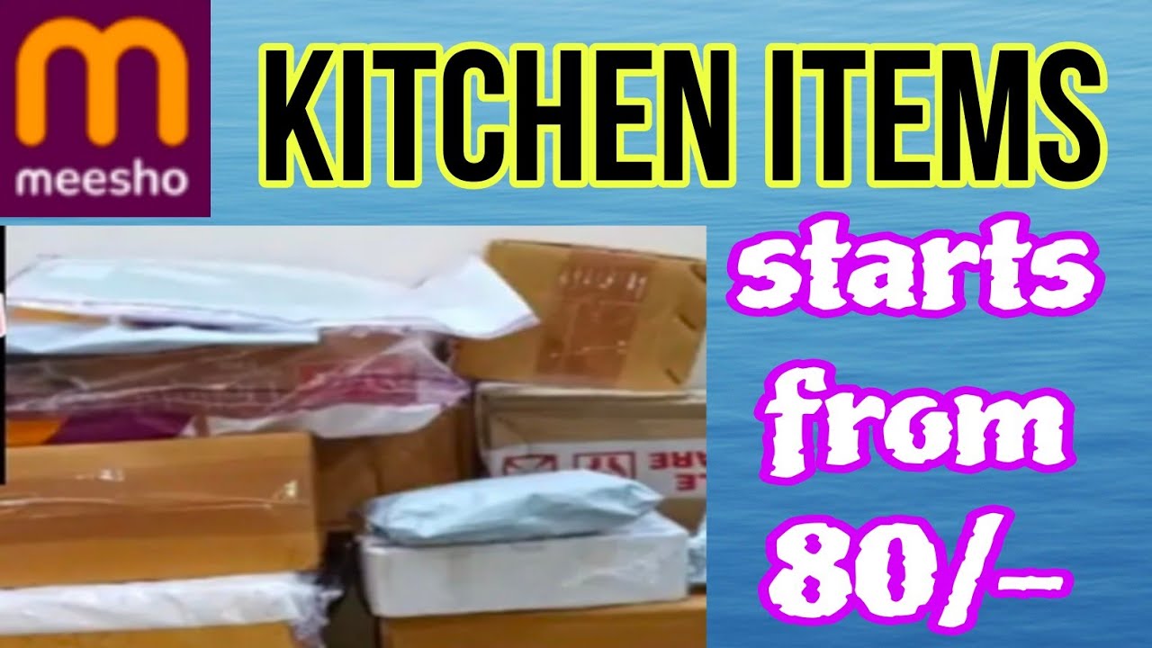 Meesho kitchen items and home decor haul // huge kitchen needs haul ...
