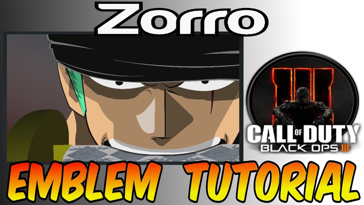 Black Ops 3 Emblem Tutorial Zorro - YouTube