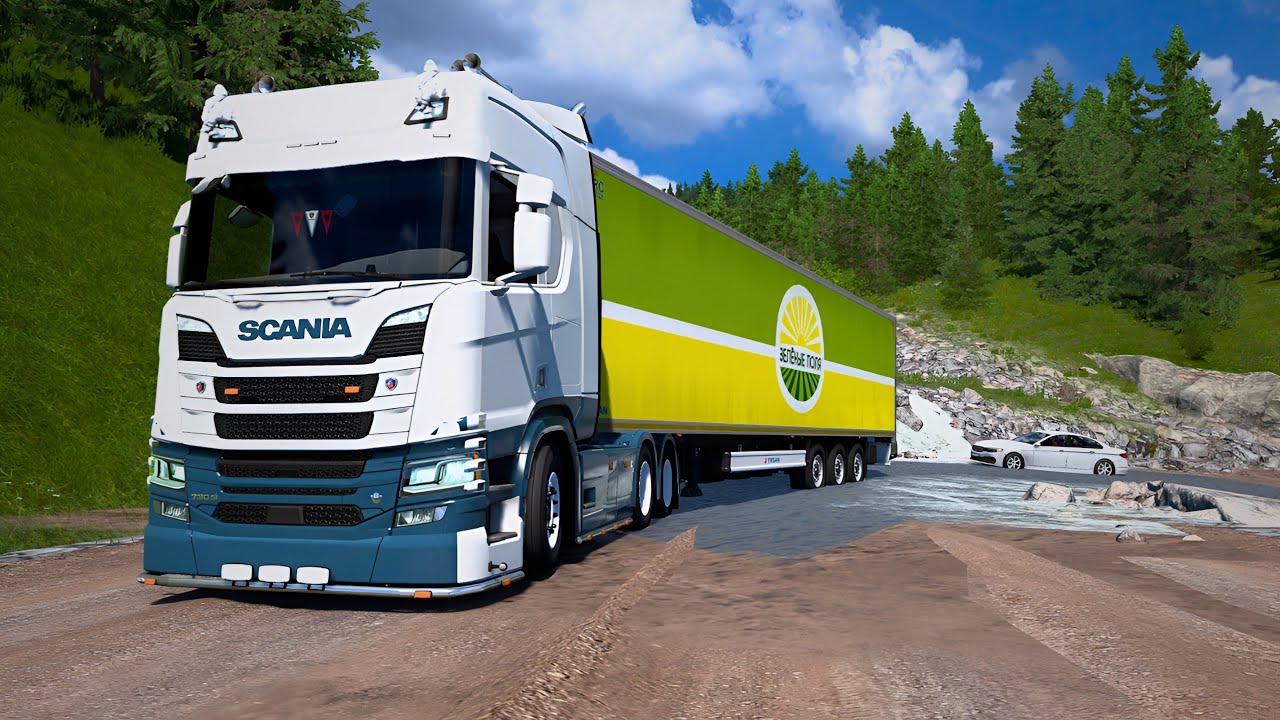 euro truck simulator 2 | Extreame narrow off-road burgeria Promods | # ...