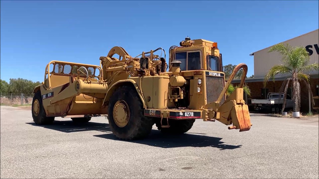 CAT 627B SCRAPER - YouTube