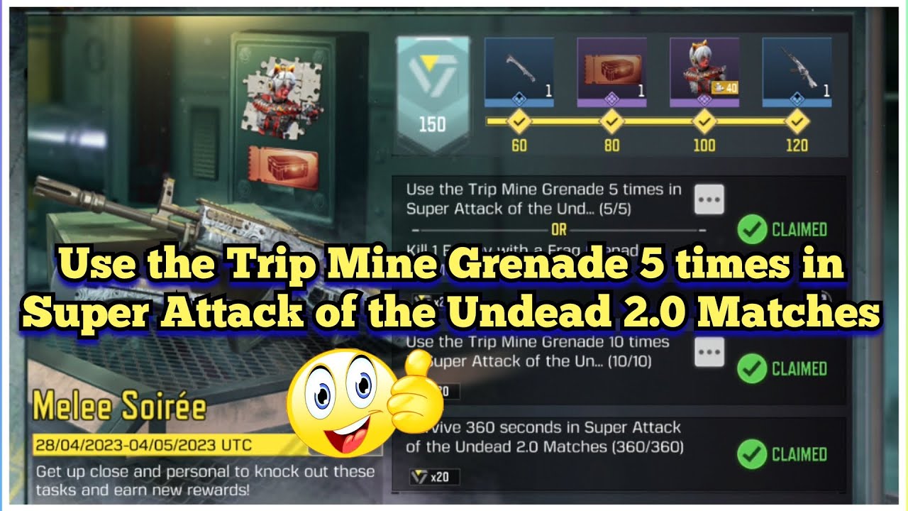 COD Mobile Use the Trip Mine Grenade 5 times in Super Attack of the ...