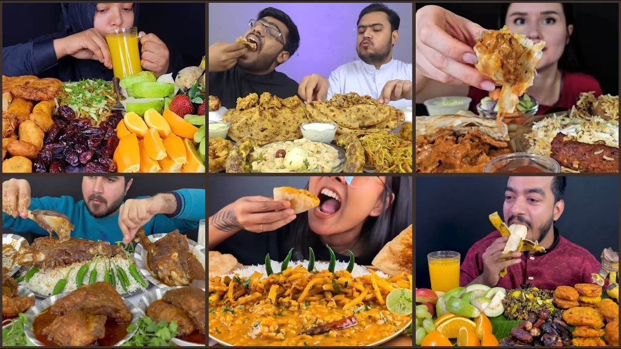 Eating Ramadan🌙Food Challange | Sehri and Iftar Eating Mukbang - YouTube