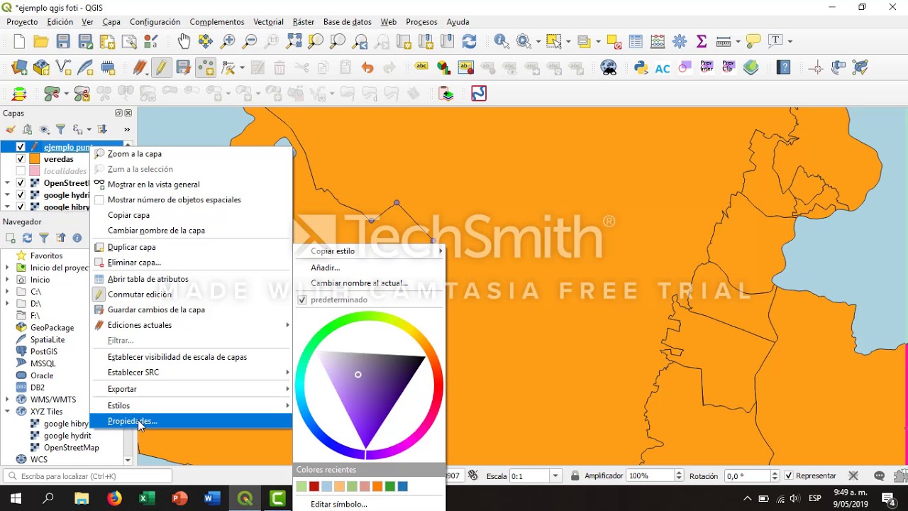 Ejemplo capas QGis - YouTube