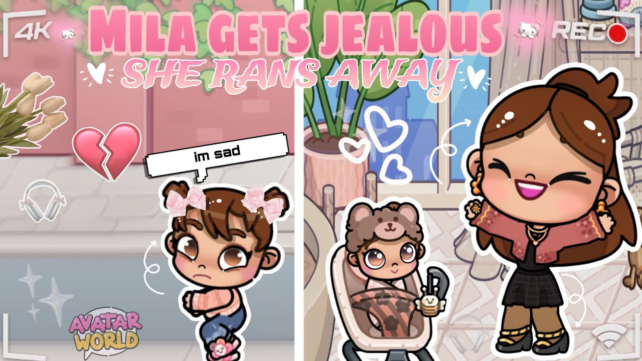 MILA GEST JEALOUS 🥺 {she runs away} 🤯 *with voice* Avatar World-Nini’s ...