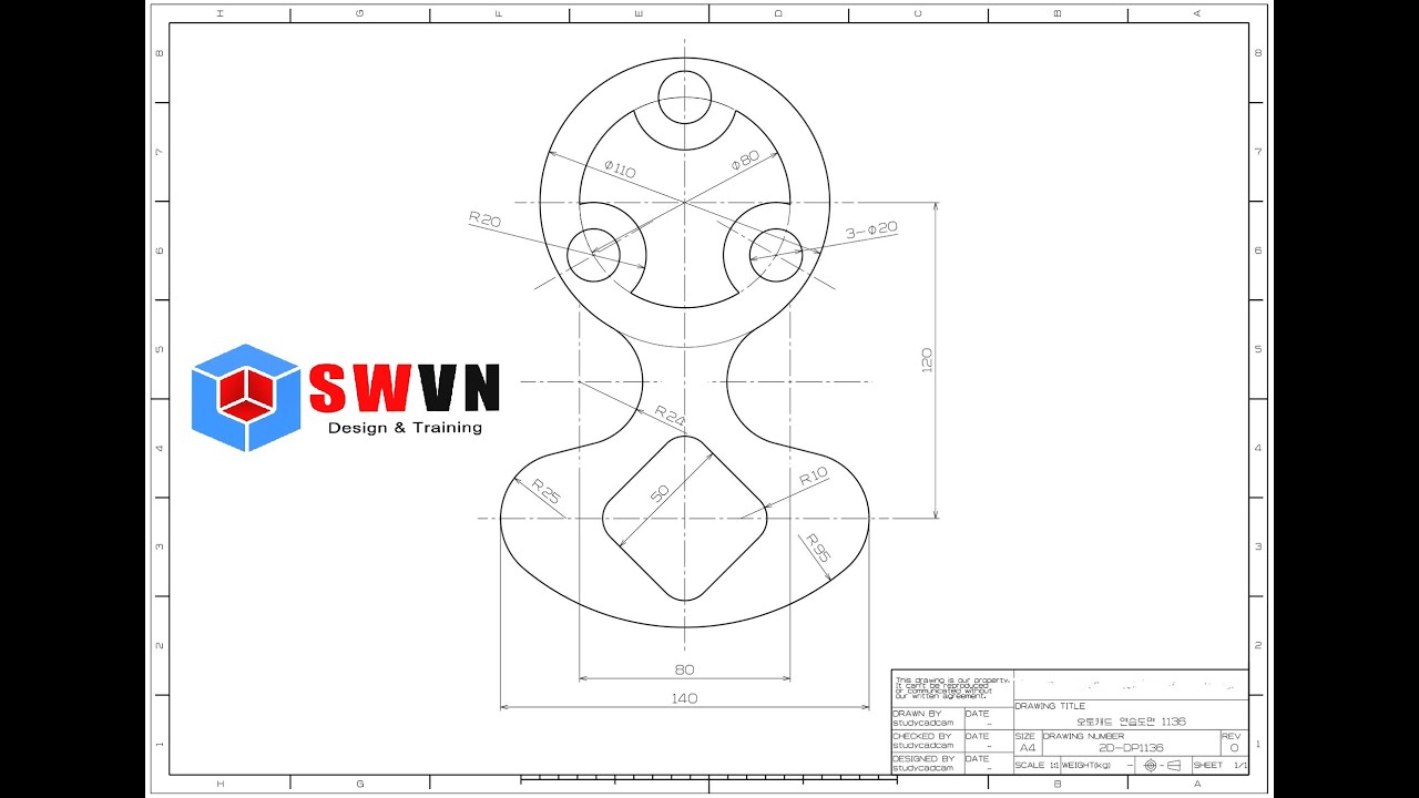 Solidworks - Sketch Exercises | Bài Tập 2D - 05/14 - YouTube