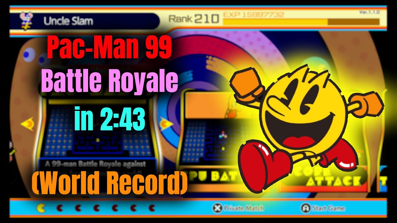 [Former World Record] Pac-Man 99 speedrun in 2:43 (Battle Royale) - YouTube