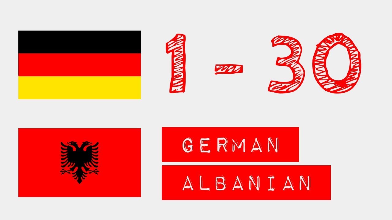 Numra nga 1 deri në 30 në gjermanisht dhe shqip - YouTube