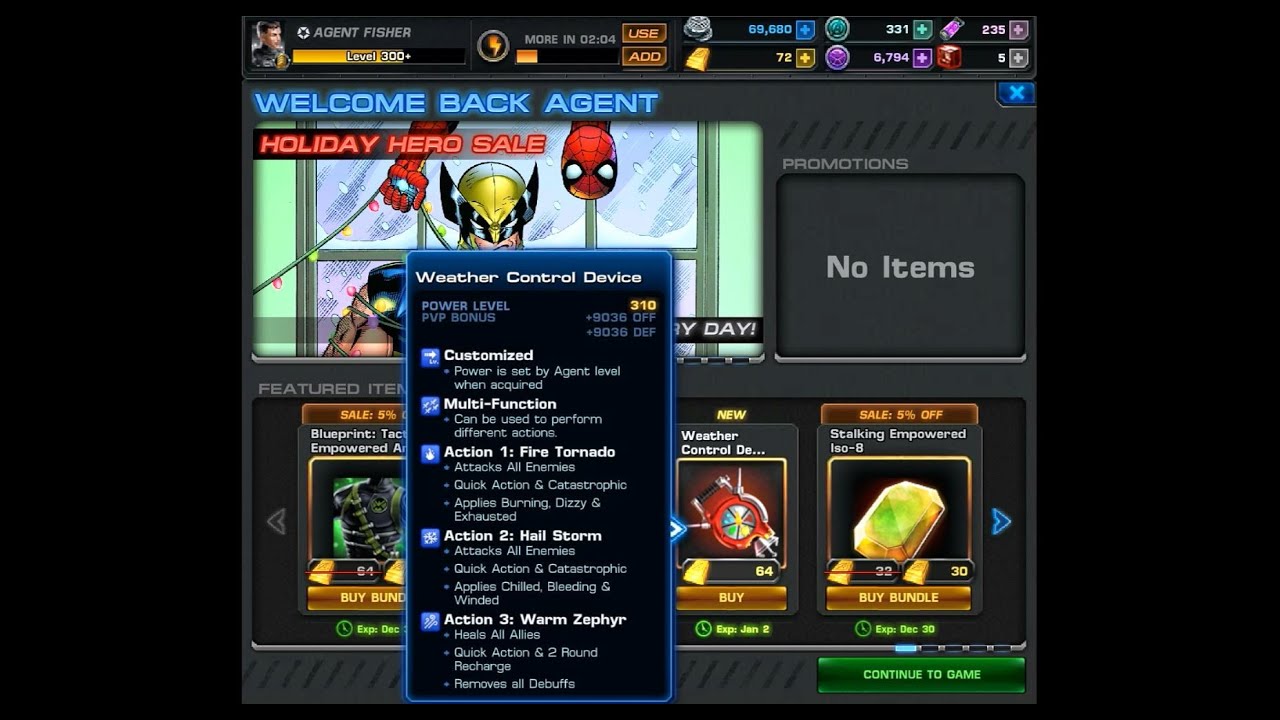 Marvel Avengers Alliance: Is the Weather Control Device worth getting ...