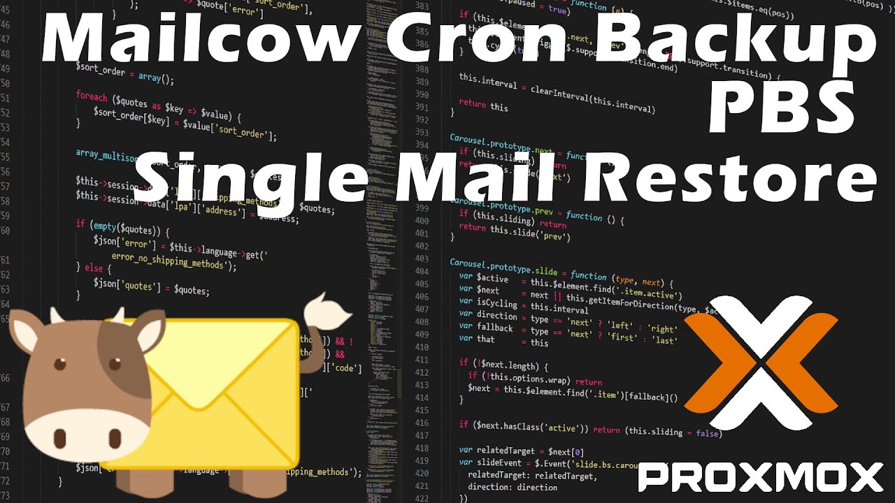 Mailcow - Single Mail Restore über Proxmox Backup Server - YouTube