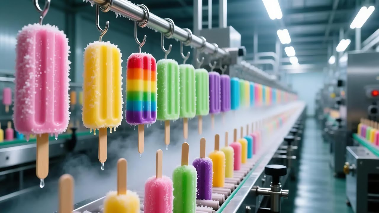 Inside a Modern Ice Cream Factory: How Millions of Bars Are Made (Full ...