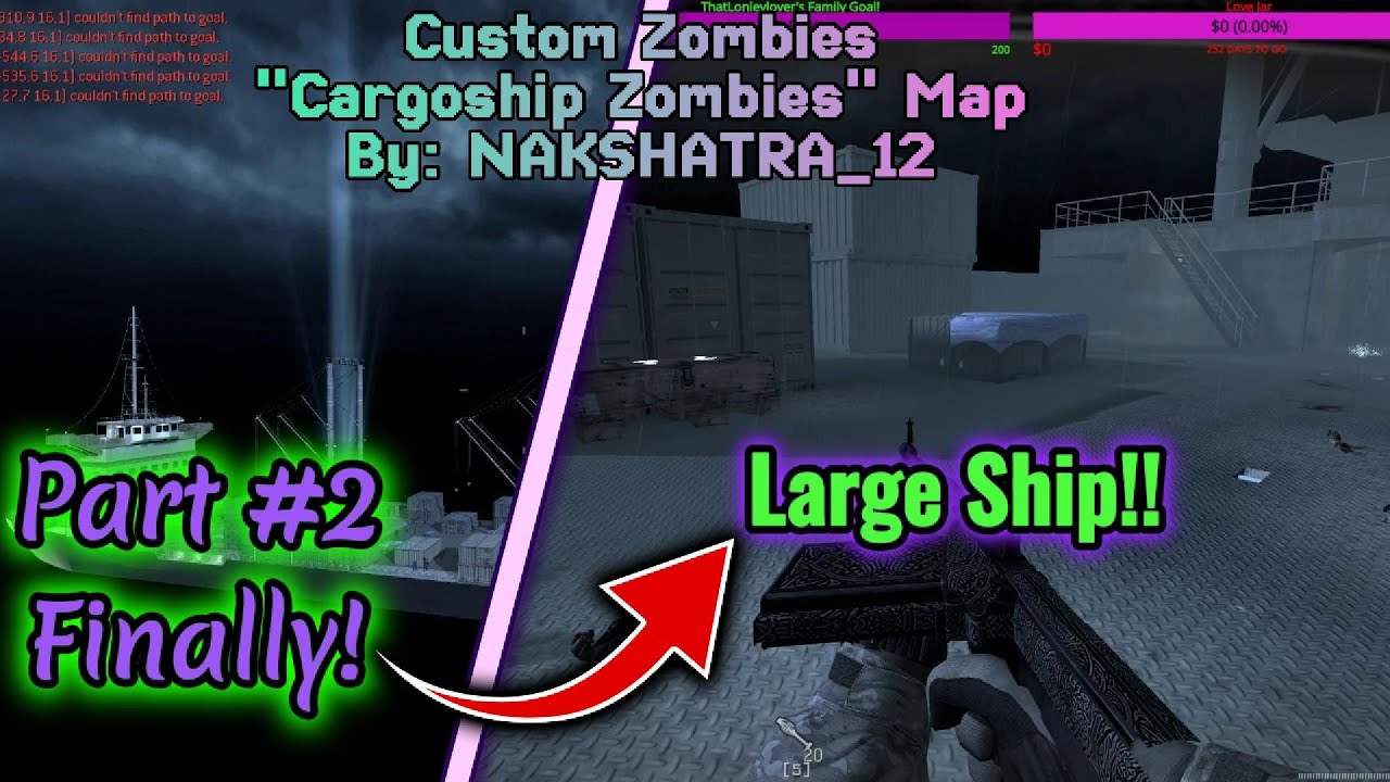 Custom Zombies Solo "CargoShip" Map Part #2 Finally - YouTube