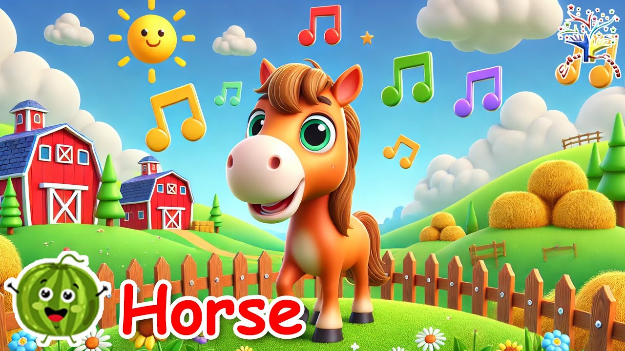 The Animal Sounds Song || Horse || Kids Nursery Rhymes | Best Learning ...